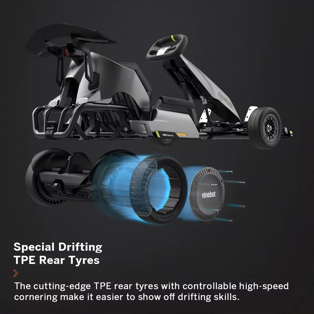 Segway Ninebot Go Kart Pro Electric Scooter - Grey | Mobileciti