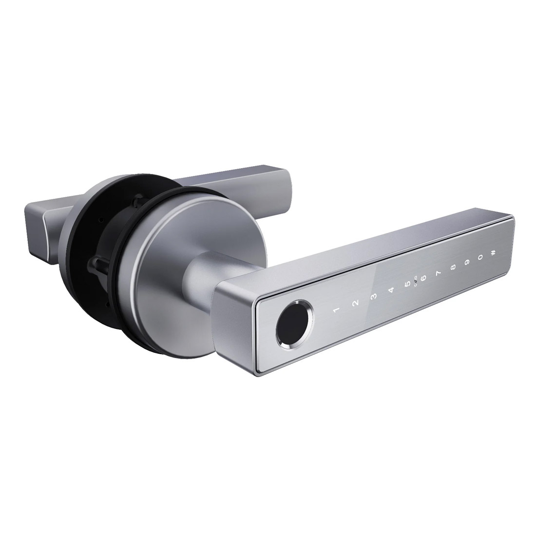 Auslock Novo Series Smart Lock Door Handle (N25) - Silver | Mobileciti